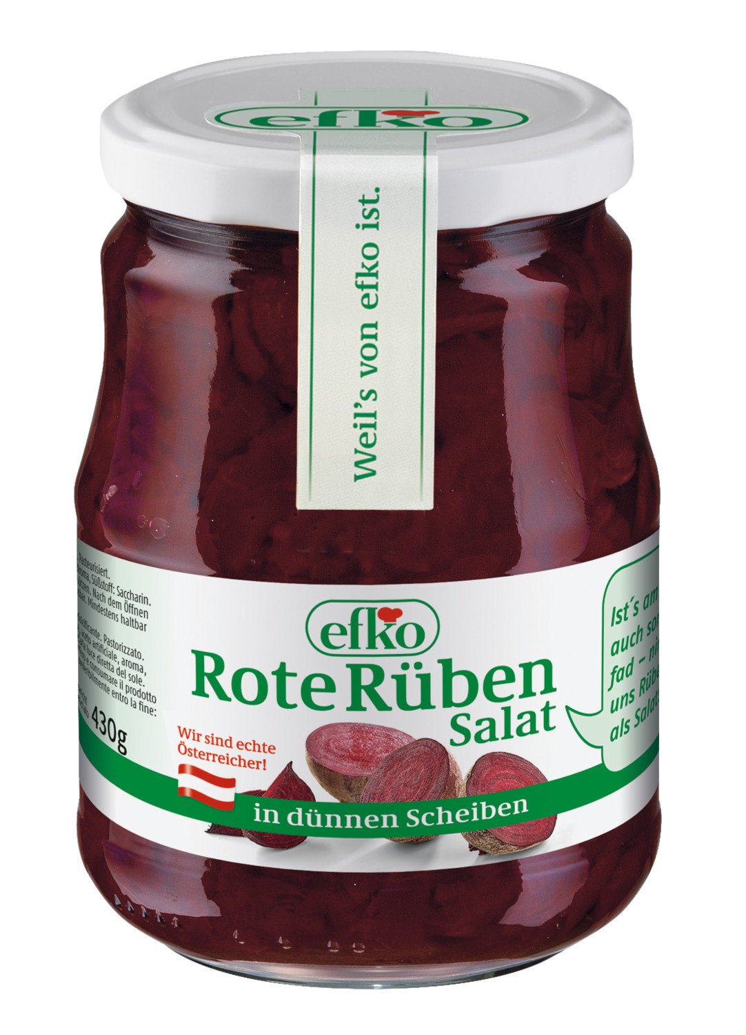 Rote Rüben Salat in dünnen Scheiben Efko 720 ml